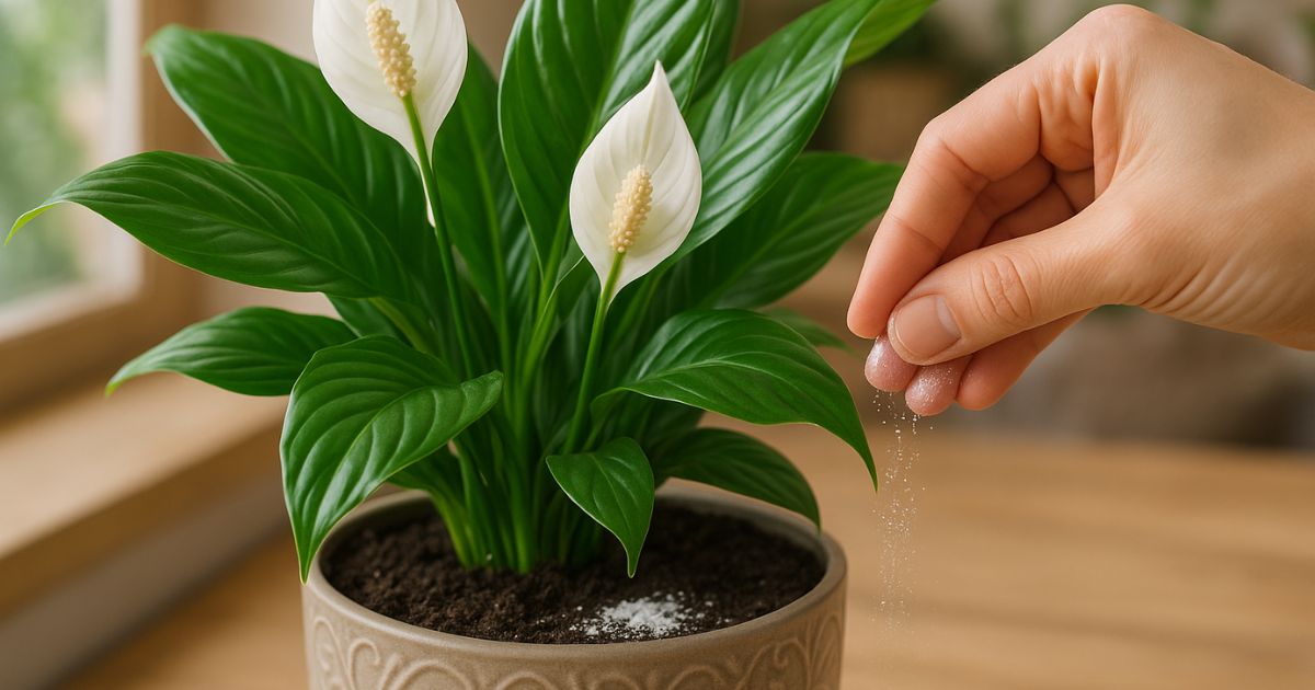 Want Peace Lilies Blooming All Year? Just Sprinkle This on Top - Garden ...