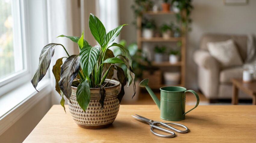 How to Revive a Peace Lily with Black or Dying Leaves - Garden Beds